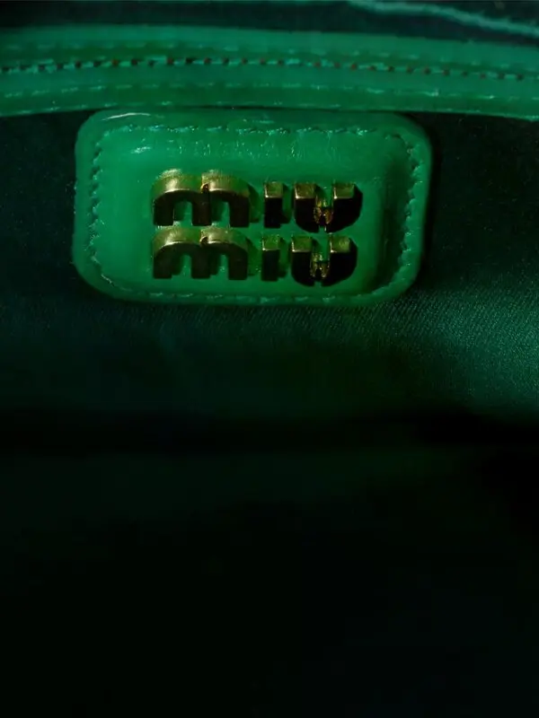 Miu Miu Arcadie Matelassé Nappa Leather Bag - Green