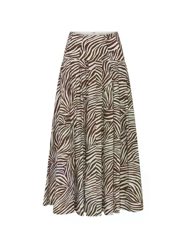 NICHOLAS Yasmin Pleated Midi Skirt