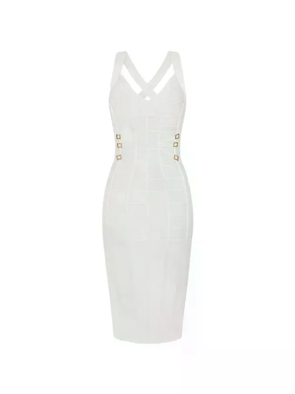 Elisabetta Franchi Knit 3d Pencil Dress - White