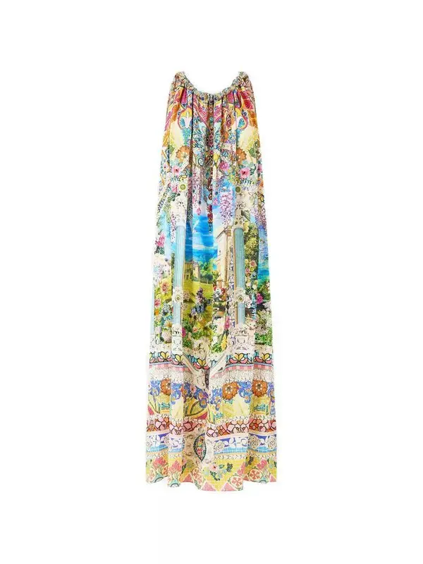 Camilla Navás Drawstrings Maxi Dress