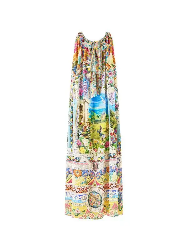 Camilla Navás Drawstrings Maxi Dress