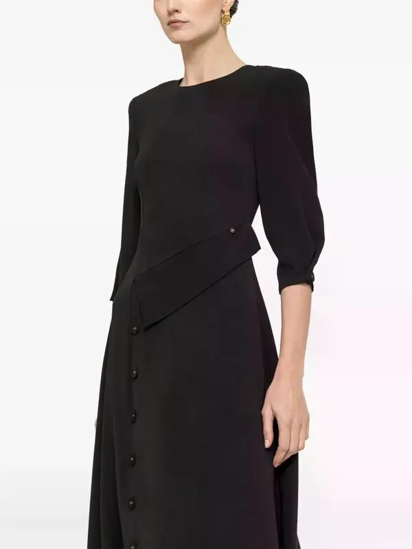 NISSA Button Detail Midi Dress
