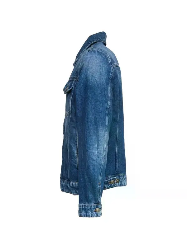 DONDUP Buttoned Denim Jacket With Flap Pockets