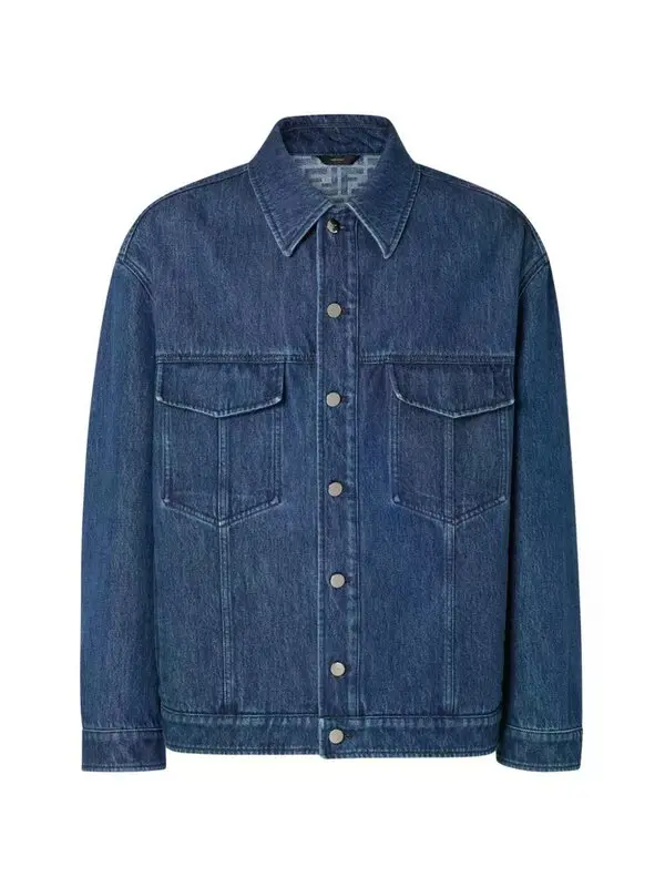 Fendi Logo-patch Denim Jacket