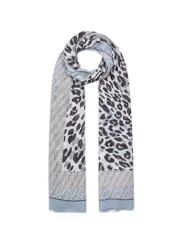 Liu Jo Geometric Animal-print Scarf - Blue
