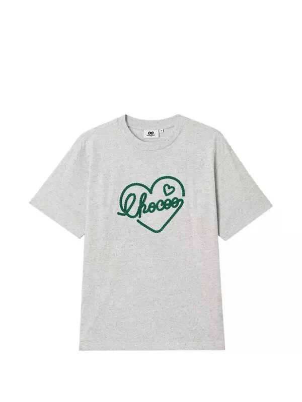 CHOCOOLATE Heart Graphic T-shirt - Grey
