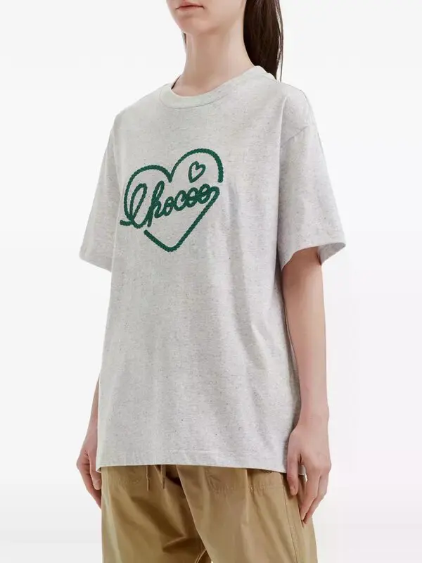 CHOCOOLATE Heart Graphic T-shirt - Grey