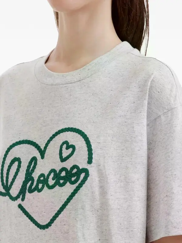 CHOCOOLATE Heart Graphic T-shirt - Grey