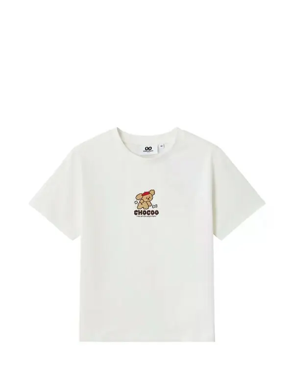 CHOCOOLATE Logo-embroidered T-shirt - Neutrals