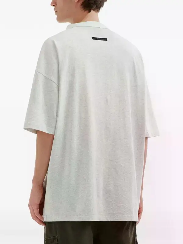 FIVE CM Button Graphic T-shirt - Grey