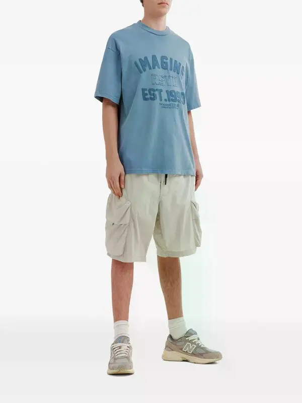 Izzue Cargo Shorts With Elasticated Waistband - Neutrals