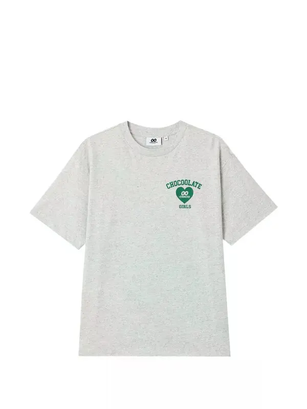 CHOCOOLATE Heart Print T-shirt - Grey