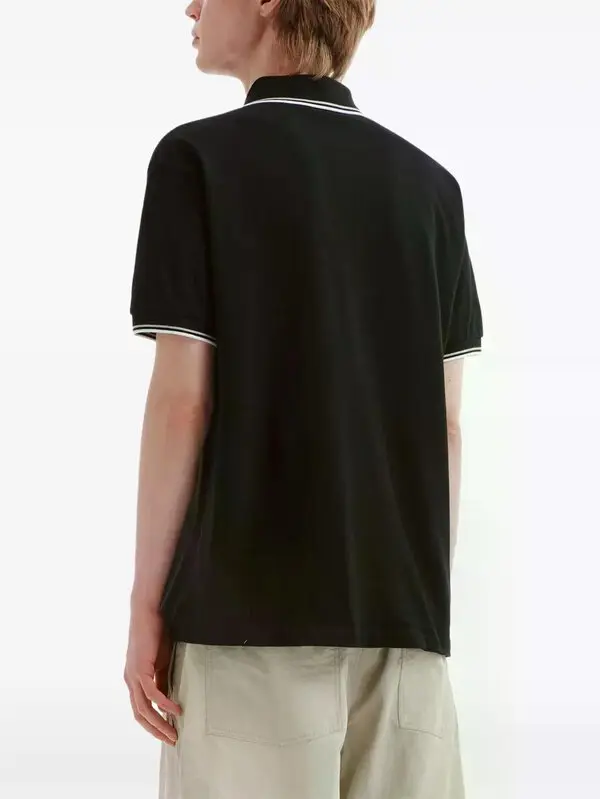 CHOCOOLATE Logo-detail Cotton Polo Shirt - Black