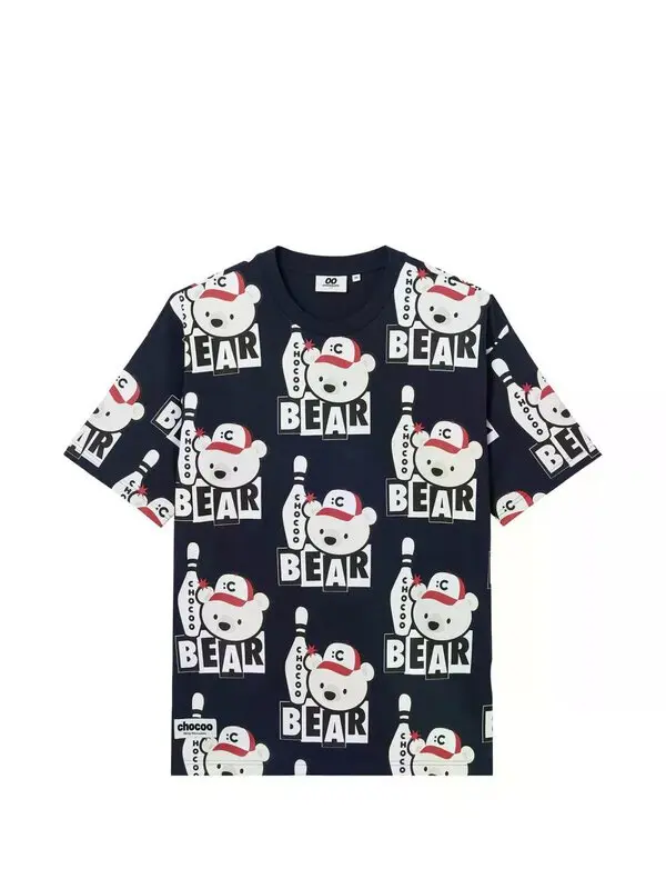 CHOCOOLATE Bear-print T-shirt - Blue
