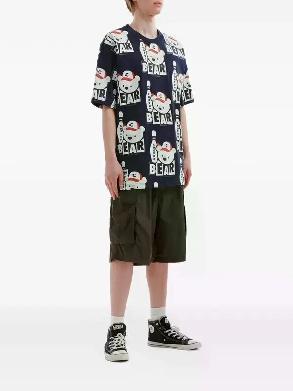 CHOCOOLATE Bear-print T-shirt - Blue