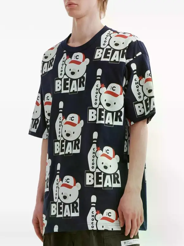 CHOCOOLATE Bear-print T-shirt - Blue