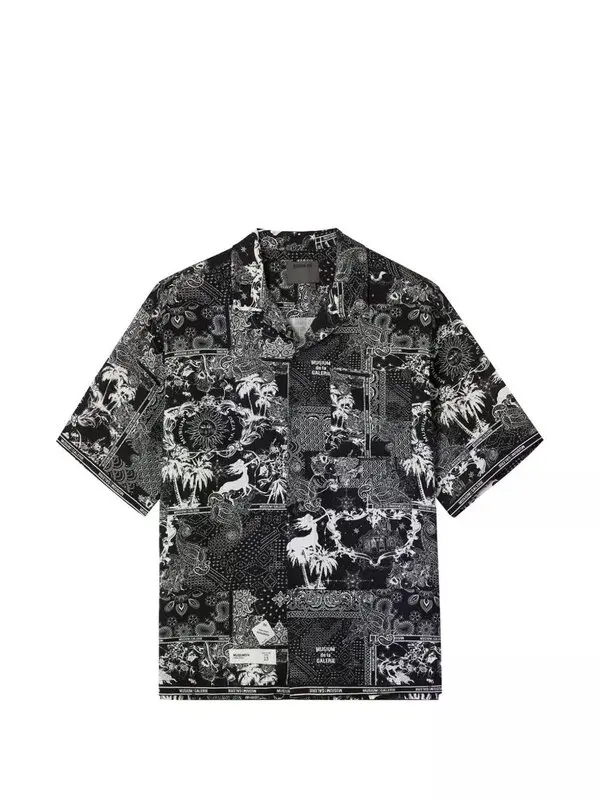 MUSIUM DIV. Short-sleeve Graphic-print Shirt - Black