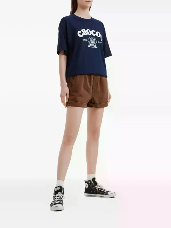 CHOCOOLATE Crew-neck Logo-print T-shirt - Blue