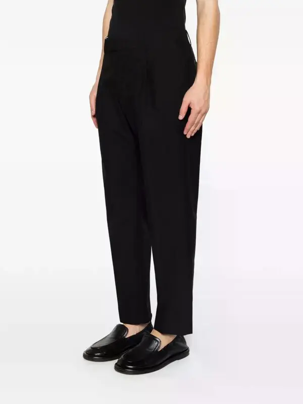 GREYED Albert Pleated Trousers - Black