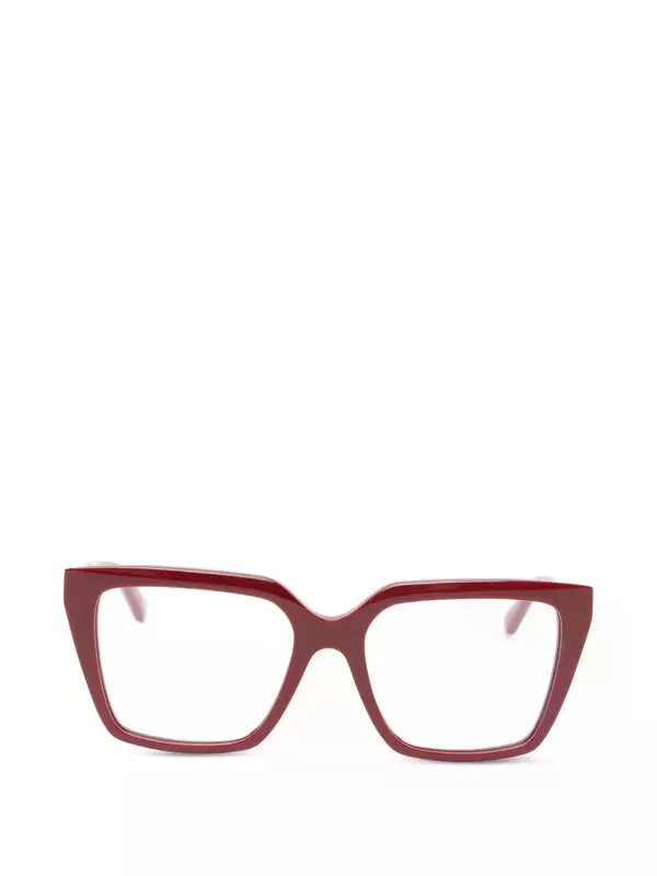 Balenciaga Square Frame Glasses - Red