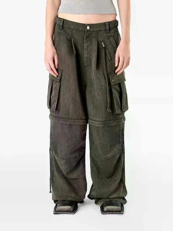 Camper Cargo Trousers With Zip Detail - Green