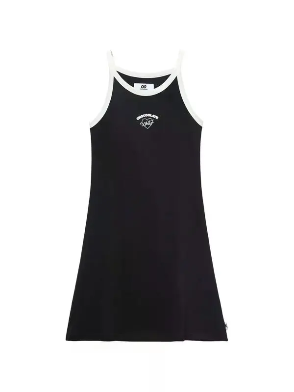 CHOCOOLATE Contrast-trim Mini Dress - Black