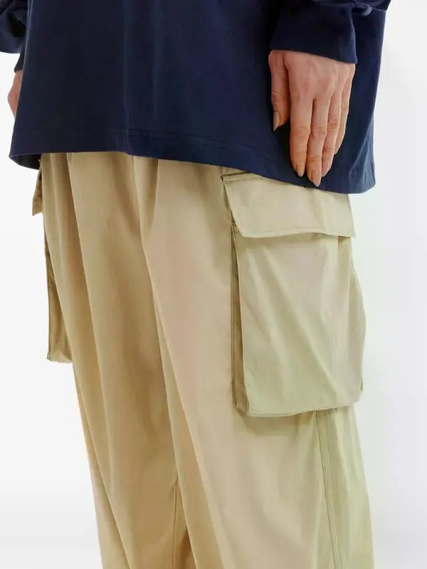 CHOCOOLATE Wide Leg Cargo Trousers - Neutrals
