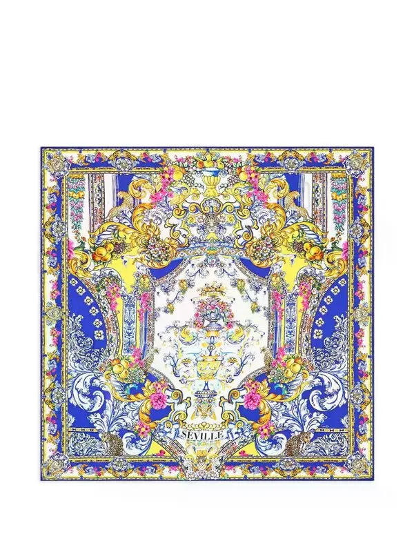 Camilla España Nirvana Square Scarf - Blue