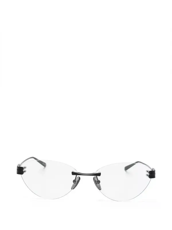 Balenciaga Logo-detail Glasses - Black