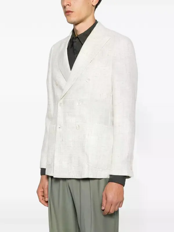 BOSS Double-breasted Blazer - Neutrals