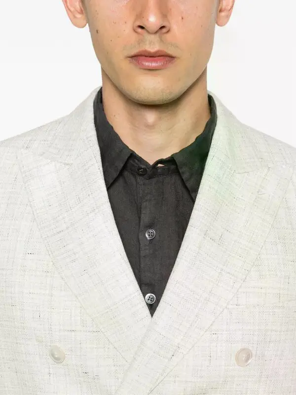 BOSS Double-breasted Blazer - Neutrals