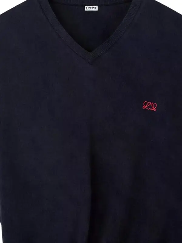 Loewe Sleeveless V-neck Wool Sweater - Blue
