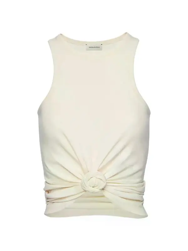 Magda Butrym Knotted-detail Top - Neutrals