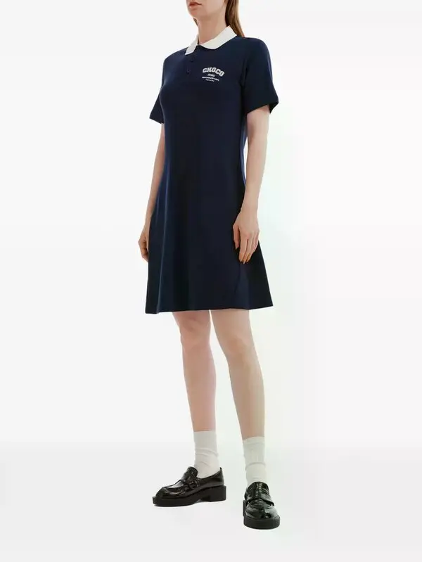 CHOCOOLATE A-line Mini Polo Dress