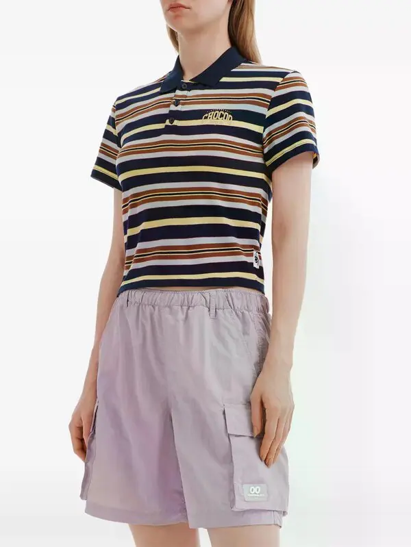 CHOCOOLATE Striped Polo Top