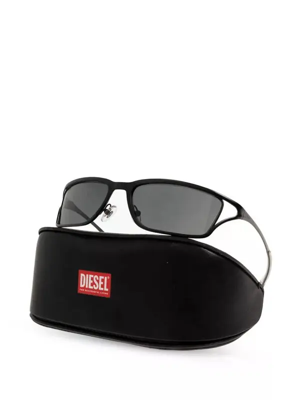 DIESEL® Rectangle Frame Sunglasses - Black