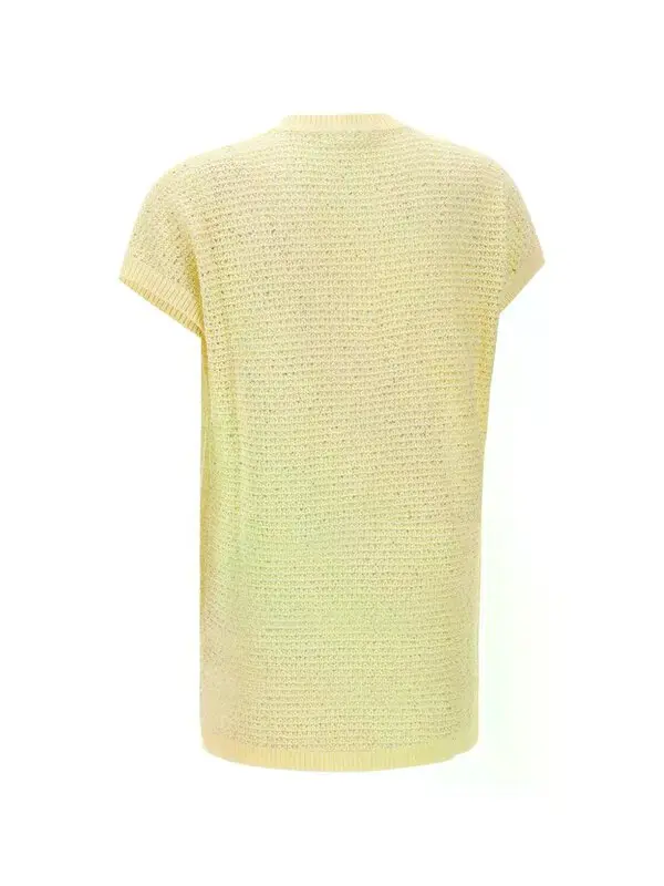 Fabiana Filippi Micro Sequins V-neck Sweater - Yellow