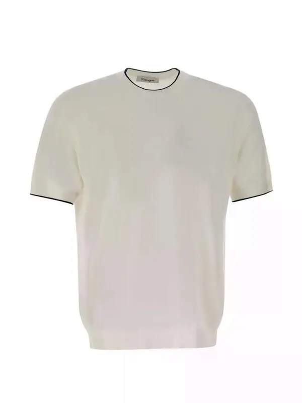 KANGRA Ribbed Trim Cotton Sweater