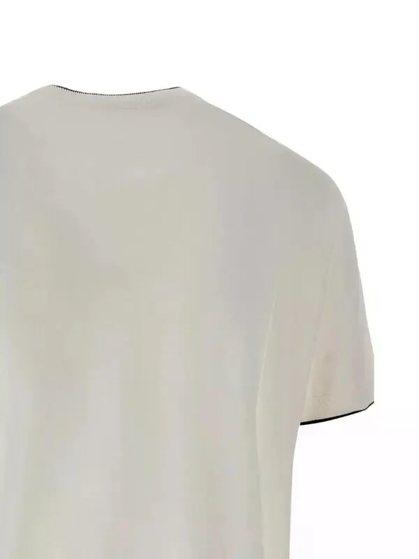 KANGRA Ribbed Trim Cotton Sweater