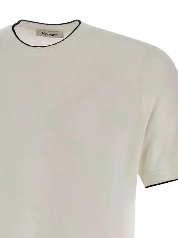KANGRA Ribbed Trim Cotton Sweater