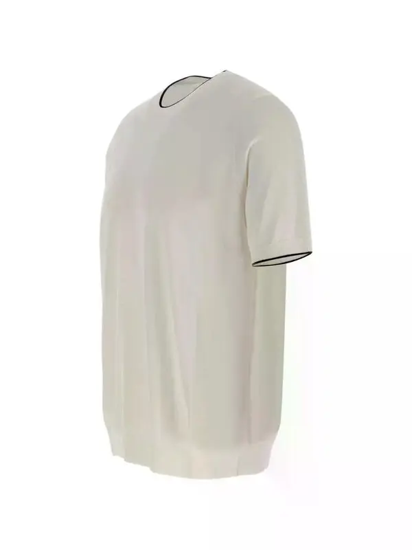 KANGRA Ribbed Trim Cotton Sweater