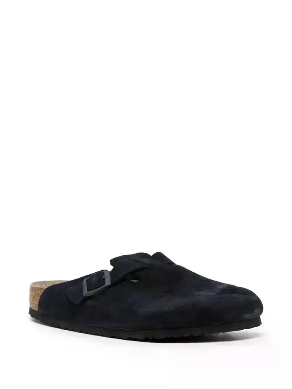 BIRKENSTOCK Boston Suede Clogs - Blue