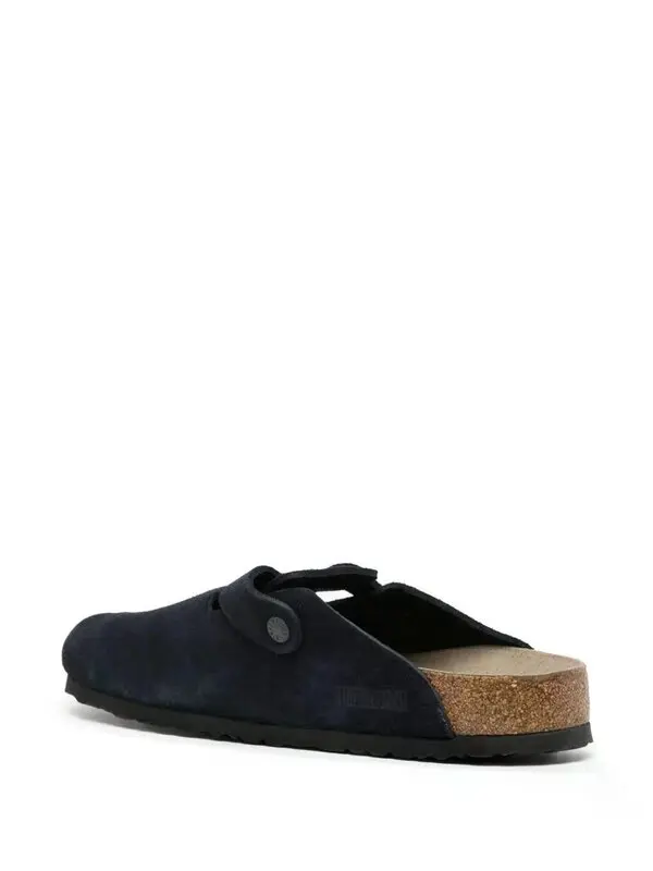 BIRKENSTOCK Boston Suede Clogs - Blue