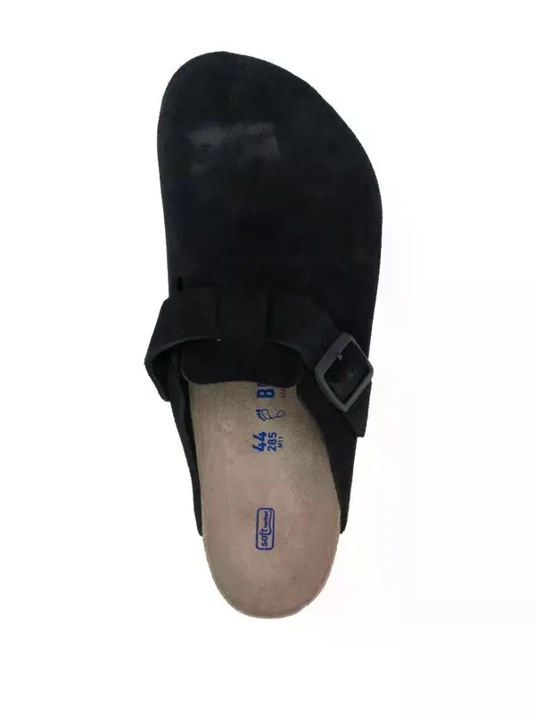 BIRKENSTOCK Boston Suede Clogs - Blue