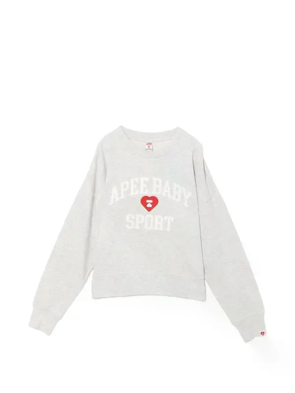 AAPE BY *A BATHING APE Logo-embroidered Sweatshirt - Grey
