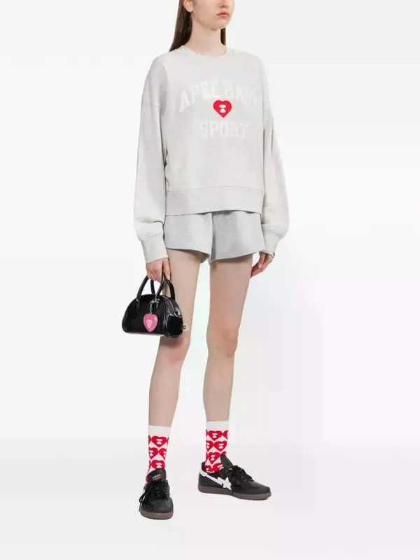 AAPE BY *A BATHING APE Logo-embroidered Sweatshirt - Grey
