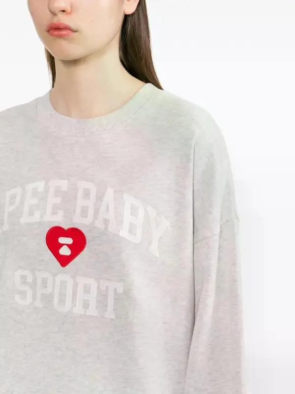 AAPE BY *A BATHING APE Logo-embroidered Sweatshirt - Grey