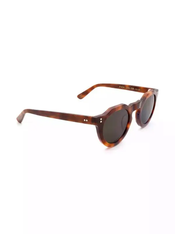 LESCA Pica Sunglasses - Brown