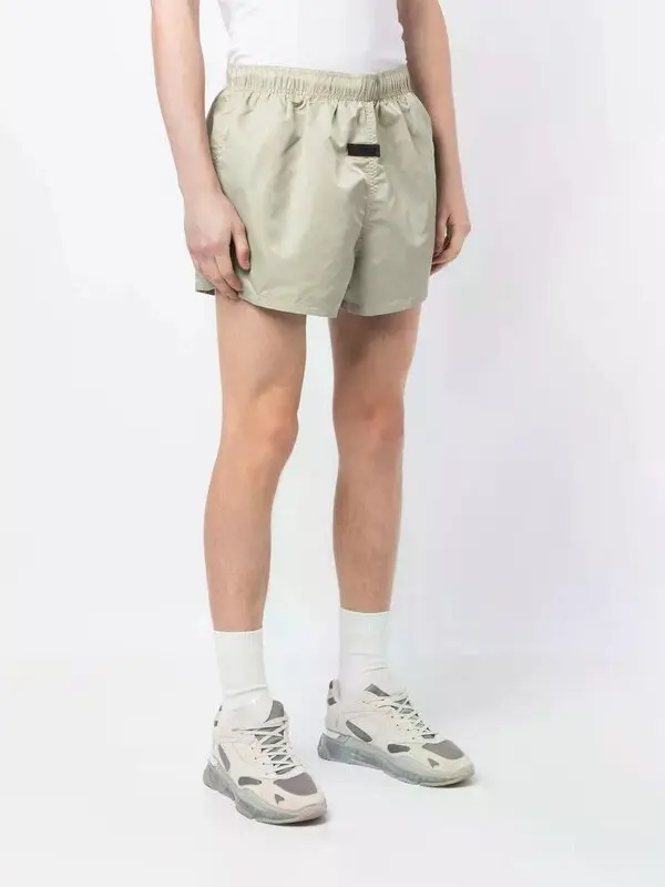 Fear Of God Essentials Logo-patch Shorts - Green