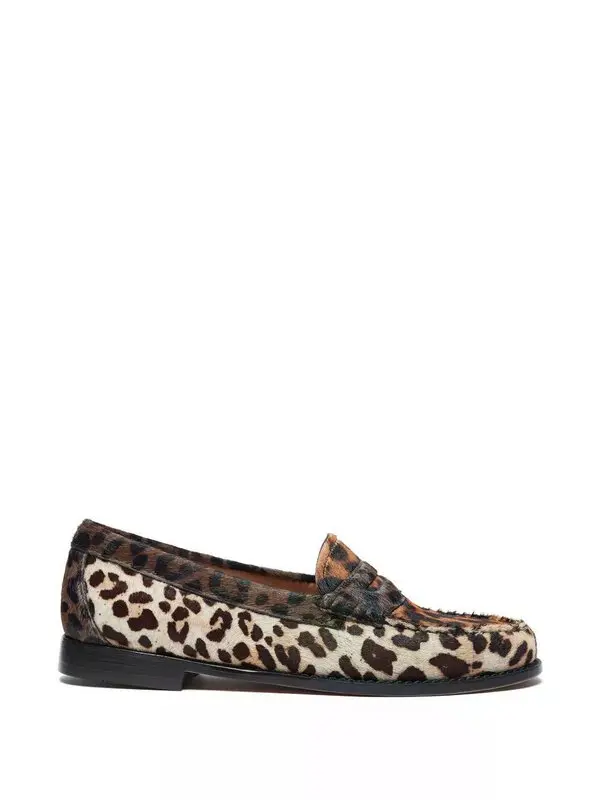 G.H.BASS Whitney Leopard-print Penny Loafers - Neutrals